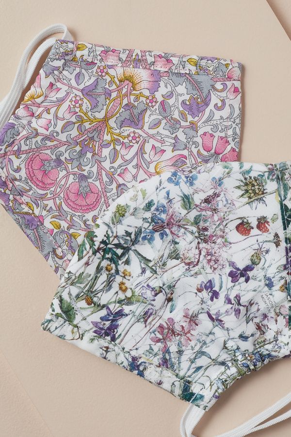 Set of 2 Liberty Cotton Reusable Face Mask | Anthropologie UK