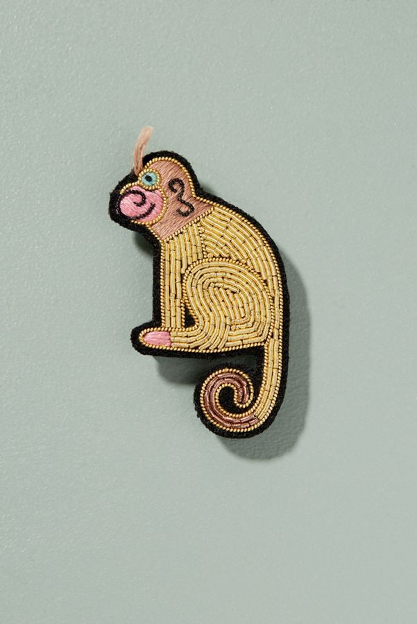 Monkey Pin Badge | Anthropologie UK