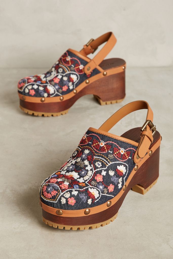 See By Chloe Embroidered Floral Wedges | Anthropologie