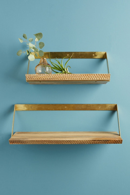 Beveled Wood Shelf | Anthropologie