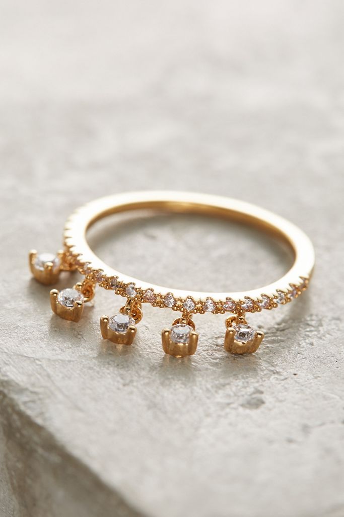 Crystal Dangle Ring | Anthropologie
