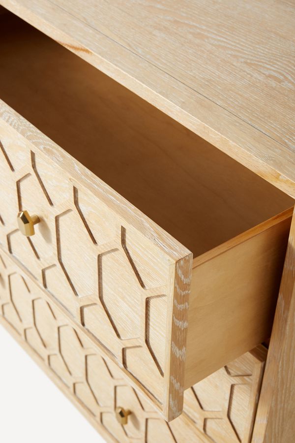 Textured Trellis Three-Drawer Dresser | Anthropologie