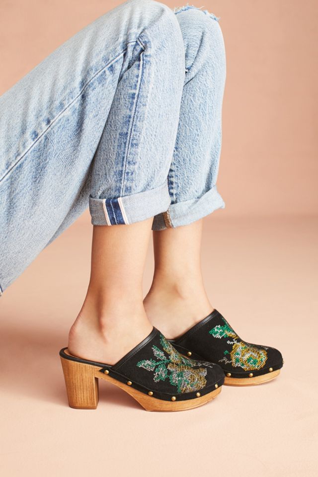 Penelope Chilvers Embroidered Clogs | Anthropologie