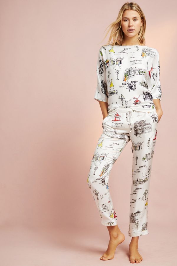 Mimi Holliday Paris Silk Sleep Pants | Anthropologie