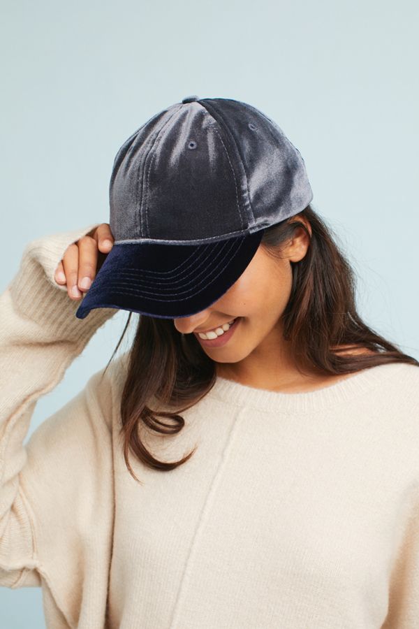 Velvet Tie-Back Baseball Cap | Anthropologie