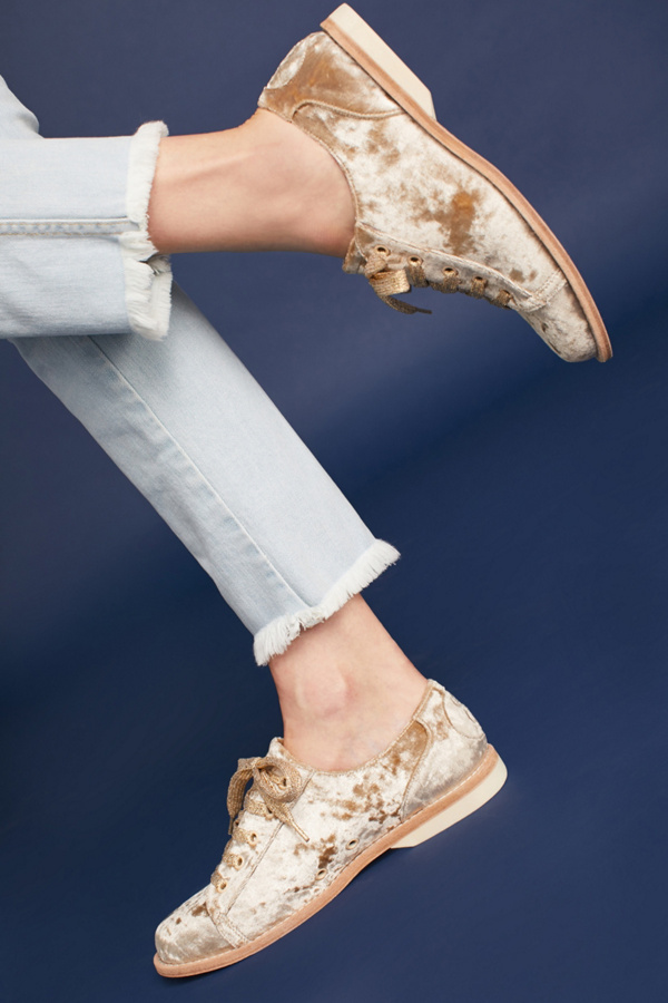 Bill Blass Crushed Velvet Bowling Shoes | Anthropologie