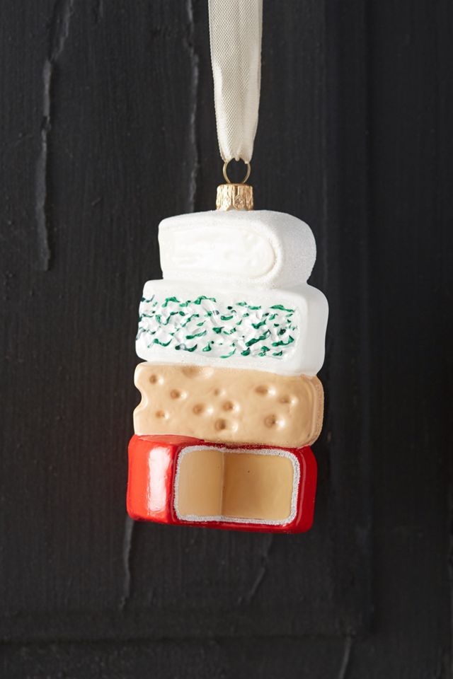Cheese Stack Glass Ornament | Anthropologie