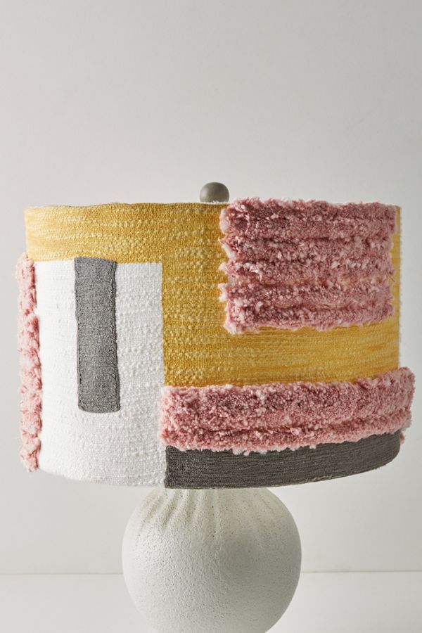 Tufted Colorblock Lamp Shade | Anthropologie