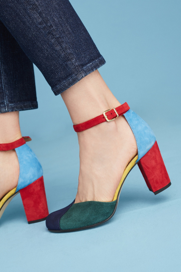 Anthropologie Colorblock Heels | Anthropologie