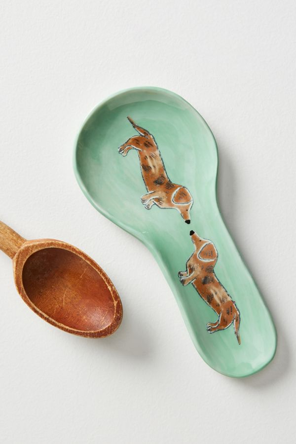 Painted Pup Spoon Rest | Anthropologie