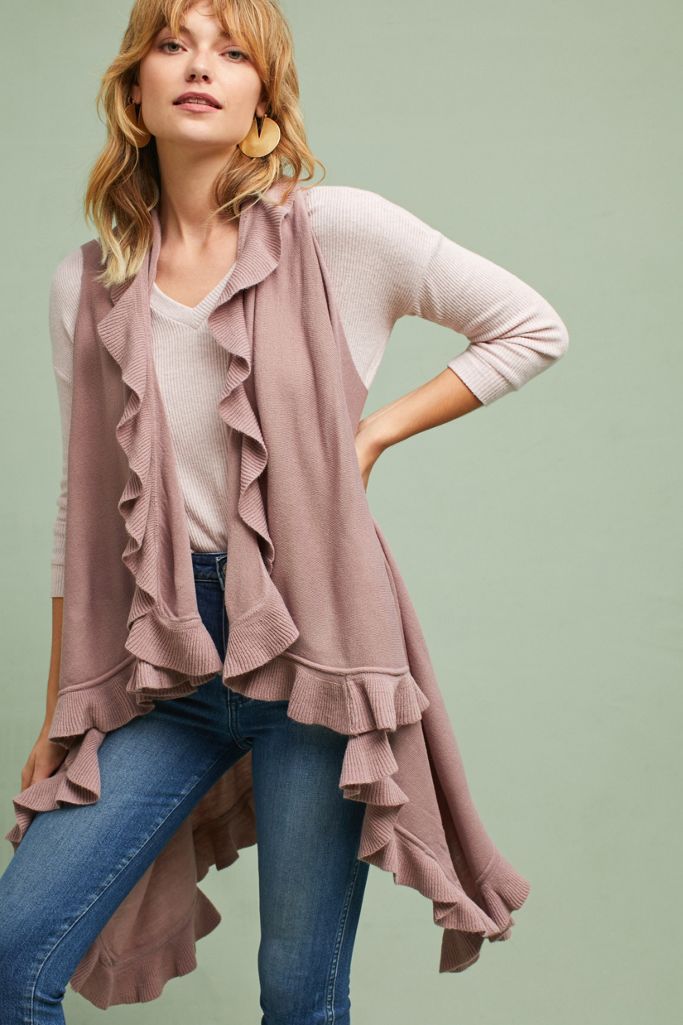 Adreana Ruffled Vest | Anthropologie