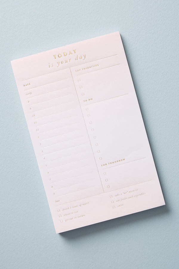 Golden Fill-In Notepad | Anthropologie