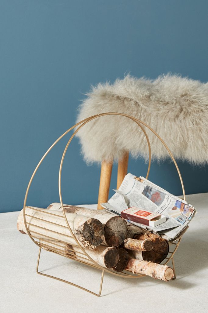 Gilded Log Holder | Anthropologie