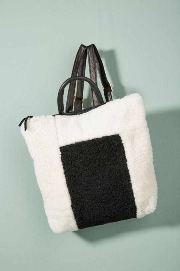 Primecut Shearling Patched Backpack | Anthropologie
