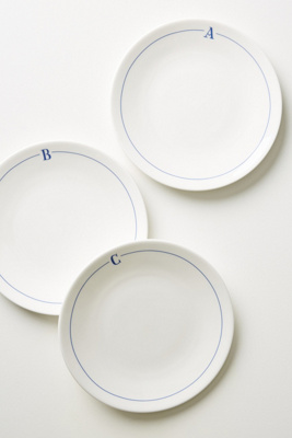 Modern Monogram Dinner Plate | Anthropologie