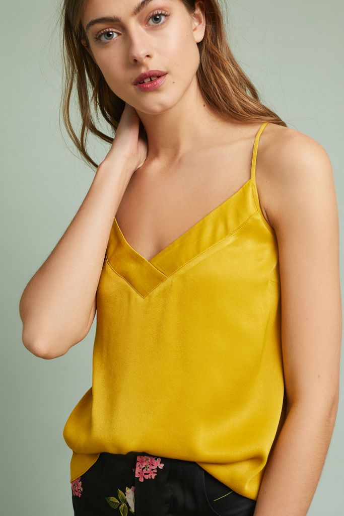 Floreat Silky V-Neck Camisole | Anthropologie