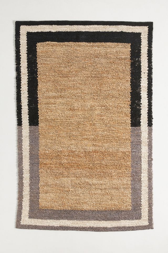 Handwoven Bordered Jute Rug | Anthropologie