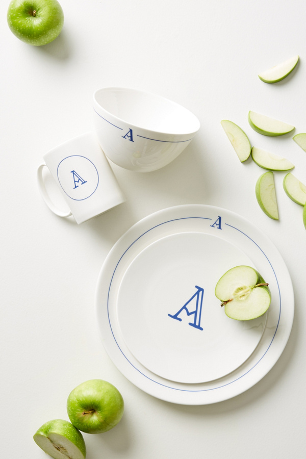 Modern Monogram Place Setting | Anthropologie