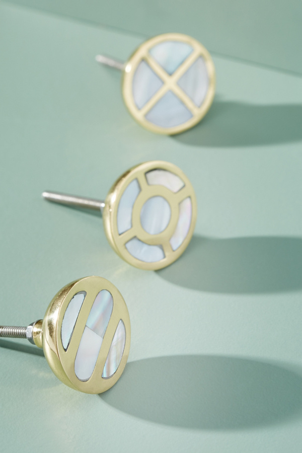 Mother-Of-Pearl Inlay Knob | Anthropologie UK