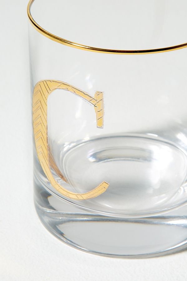 Gilded Monogram Glass | Anthropologie UK