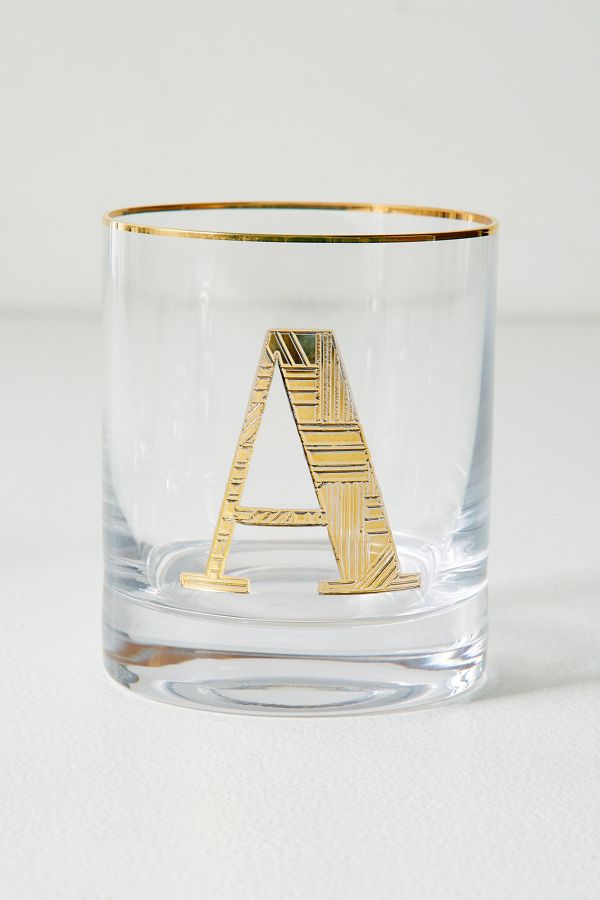 Gilded Monogram Glass | Anthropologie UK