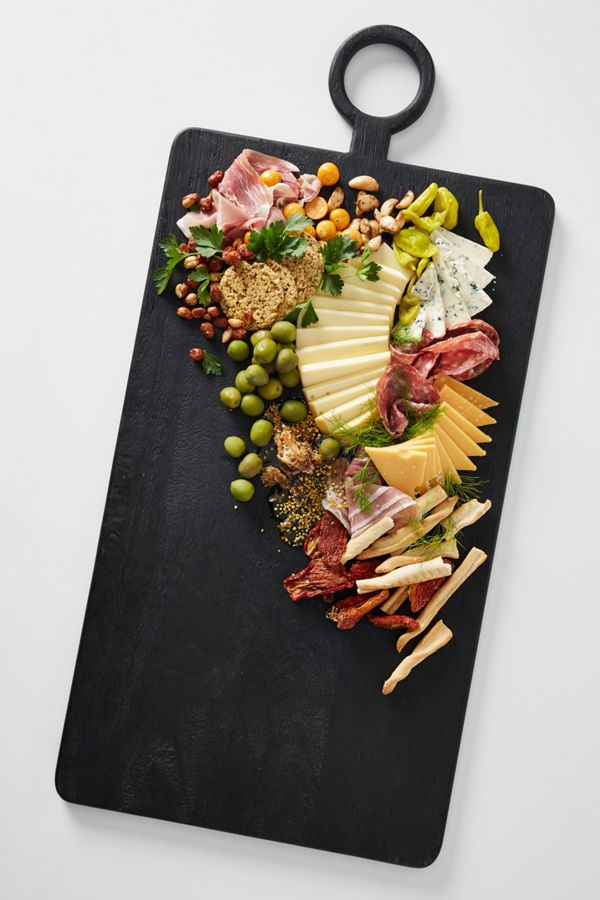 Rectangle Matte Black Cheese Board | Anthropologie UK