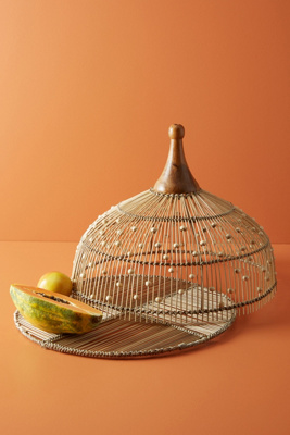 Annika Decorative Beaded Food Dome | Anthropologie