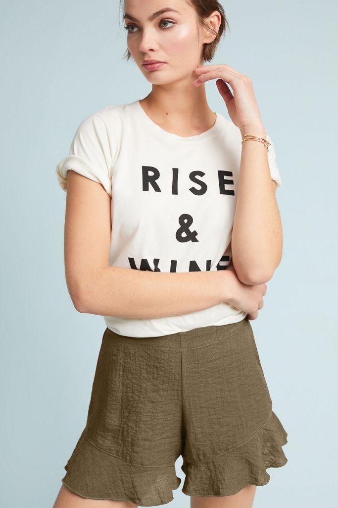 Ruffled-Hem Shorts | Anthropologie