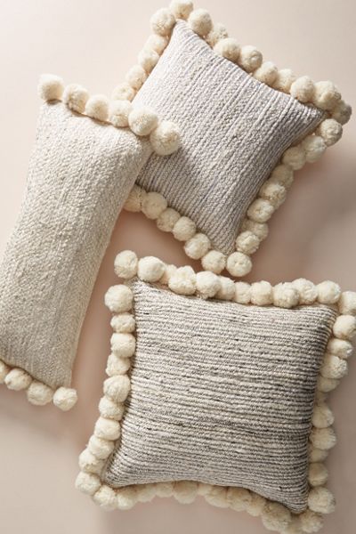 Pommed Jute Pillow | Anthropologie