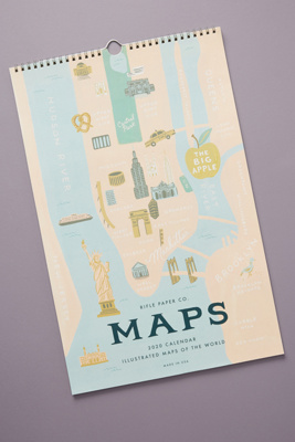Rifle Paper Co. City Maps 2020 Calendar | Anthropologie UK