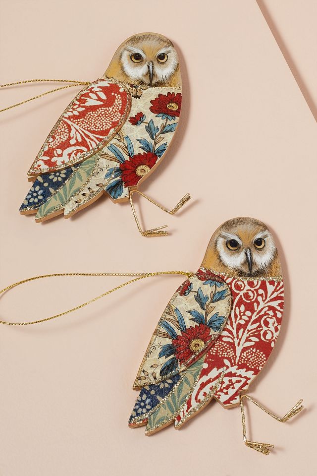 Arts & Crafts Owl Tree Decoration | Anthropologie UK