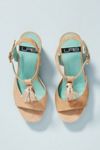 LAB Tasseled T-Strap Heeled Sandals | Anthropologie