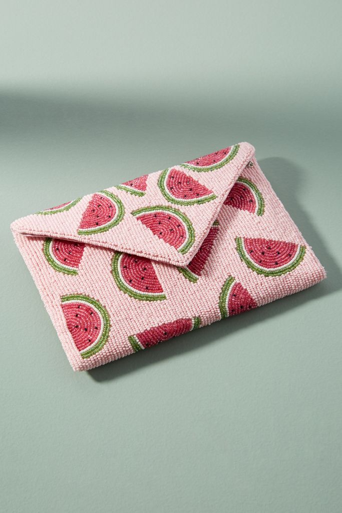 Beaded Watermelon Pouch | Anthropologie