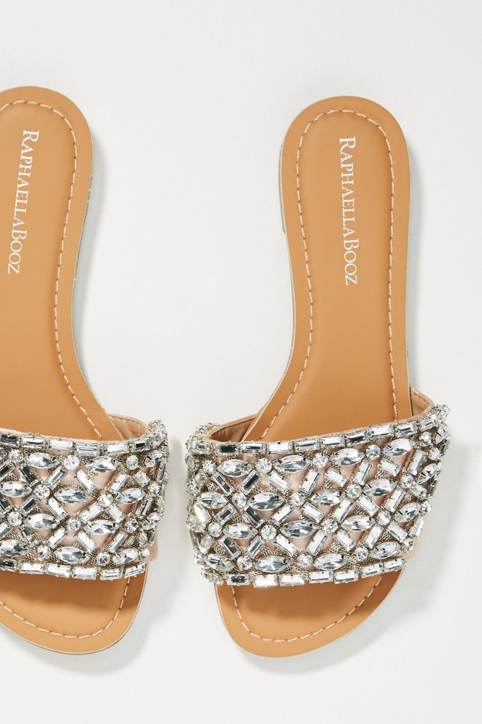 Raphaella Booz Embellished Slide Sandals | Anthropologie