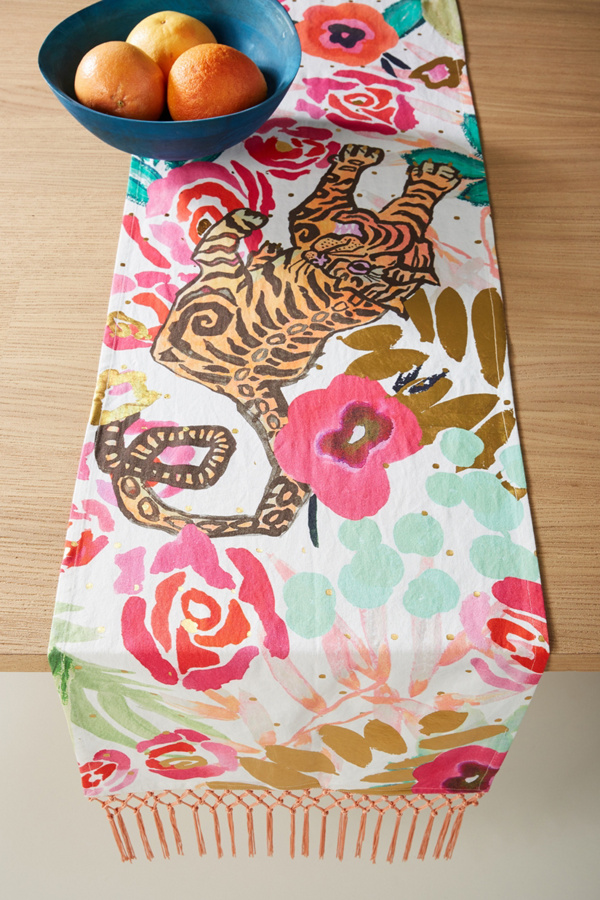 Jungle Tiger Table Runner | Anthropologie