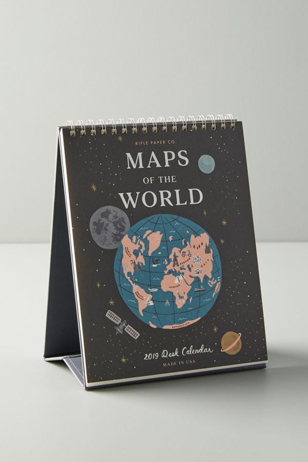 Rifle Paper Co. Maps Desk Calendar | Anthropologie