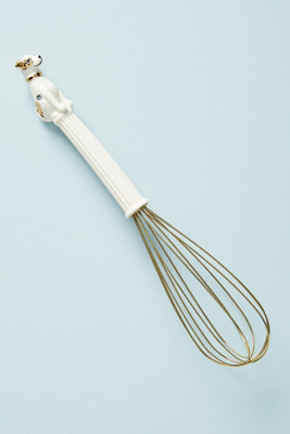 Gilded Stoneware Whisk | Anthropologie