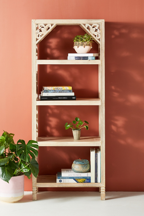 Handcarved Lotus Bookshelf | Anthropologie