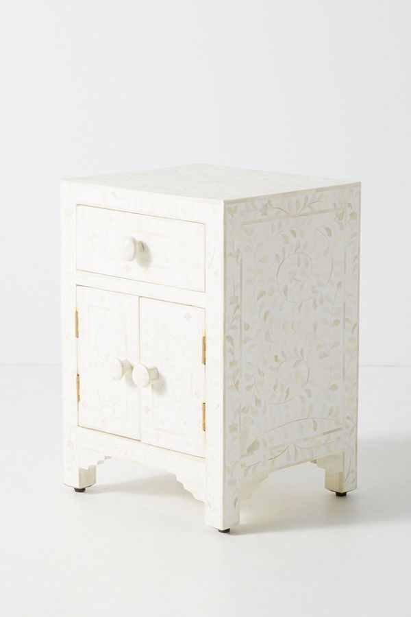 Bone Inlay Storage Nightstand | Anthropologie