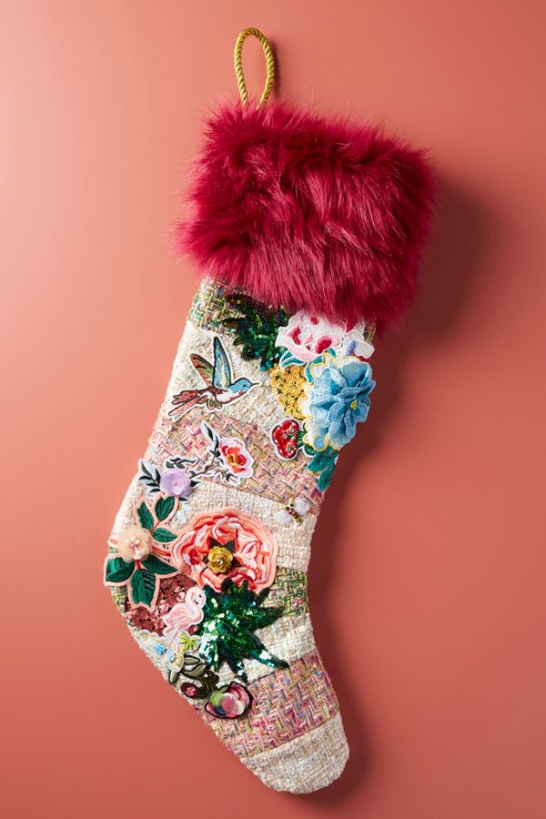 Piles of Patches Stocking | Anthropologie