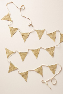 Meri Meri Gold-Flecked Garland | Anthropologie