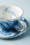 Strata Cups & Saucers, Set of 4 | Anthropologie