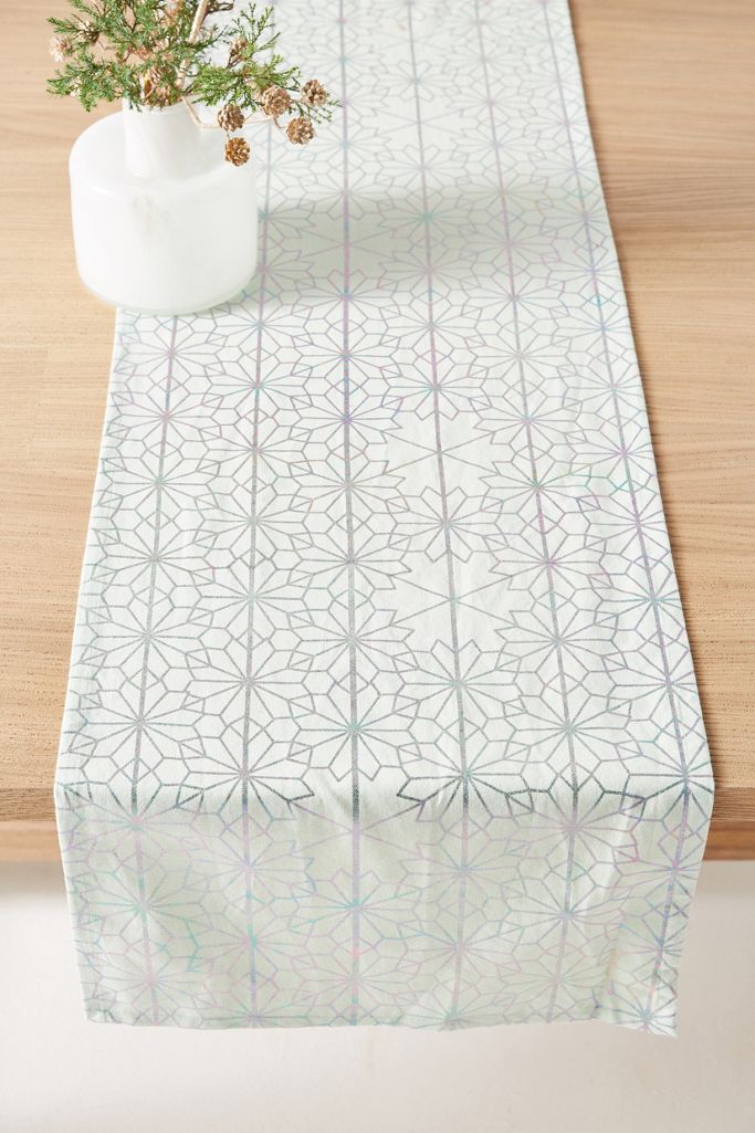 Shimmering Snowflake Table Runner | Anthropologie