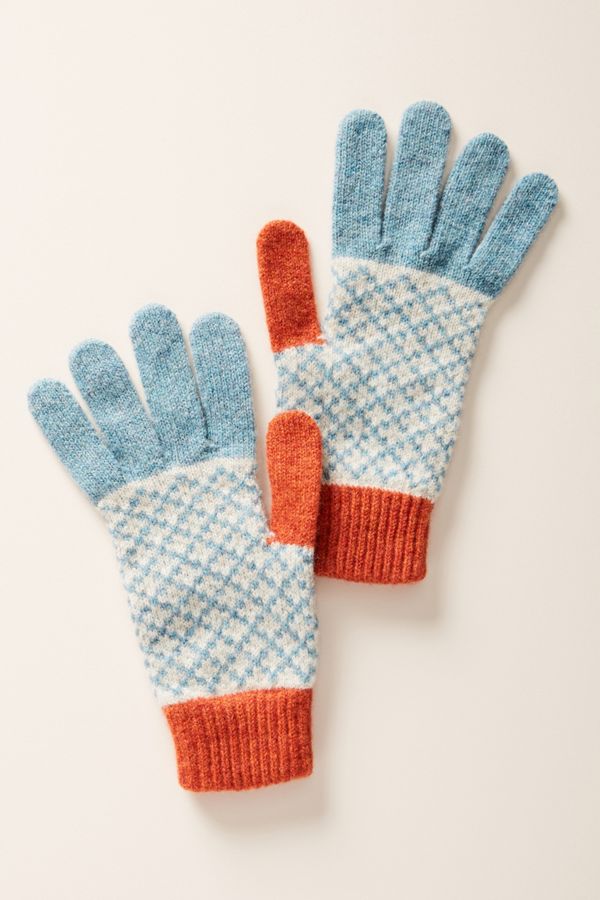 Colorblocked Fair Isle Gloves | Anthropologie