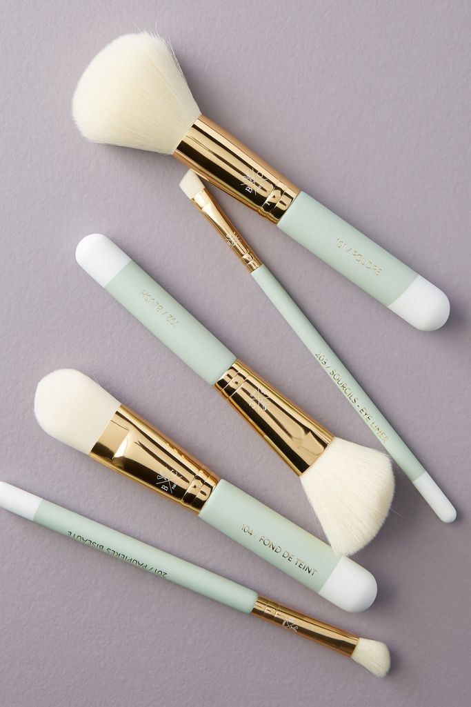 Bachca Paris Green Makeup Brush Collection Set | Anthropologie