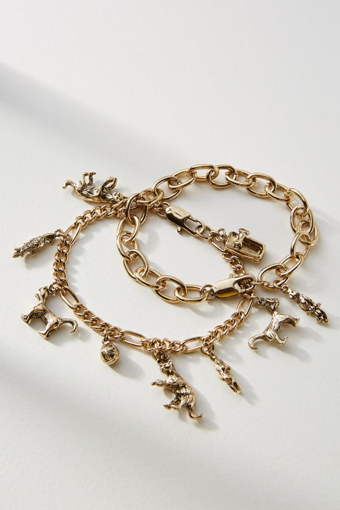 Feeling Feline Charm Bracelet Set | Anthropologie
