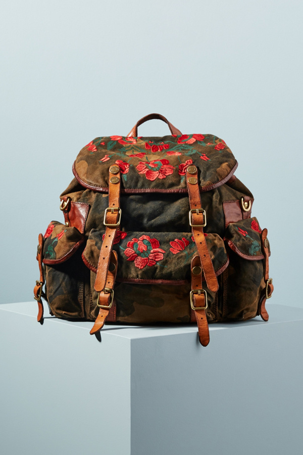 Campomaggi Embroidered Camo Backpack | Anthropologie