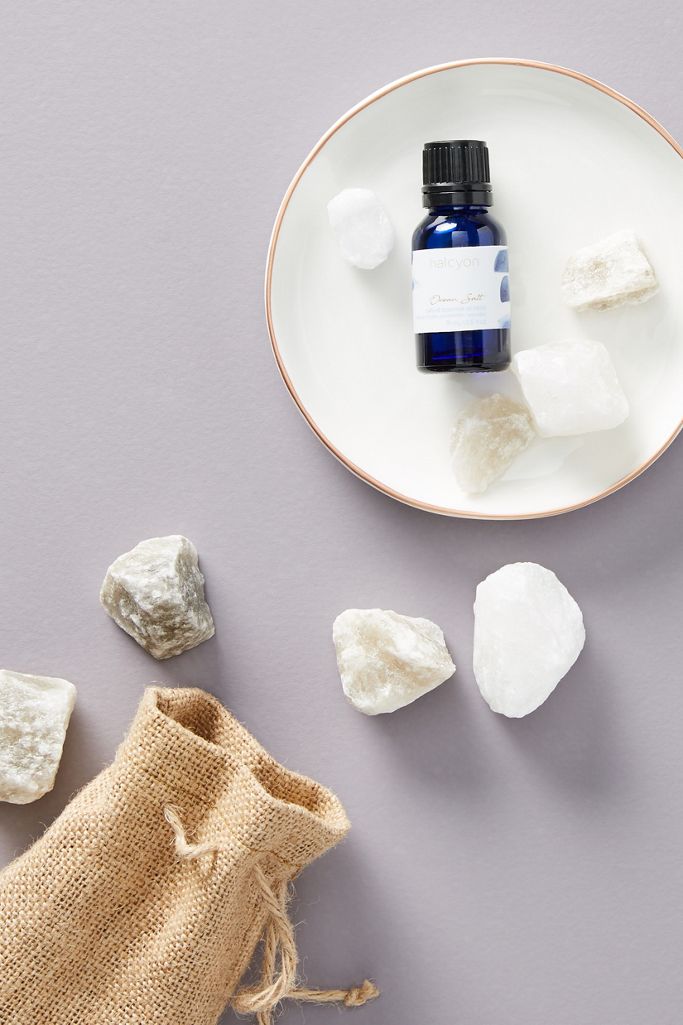 Halcyon Himalayan Salt Rock & Diffuser Oil Set | Anthropologie
