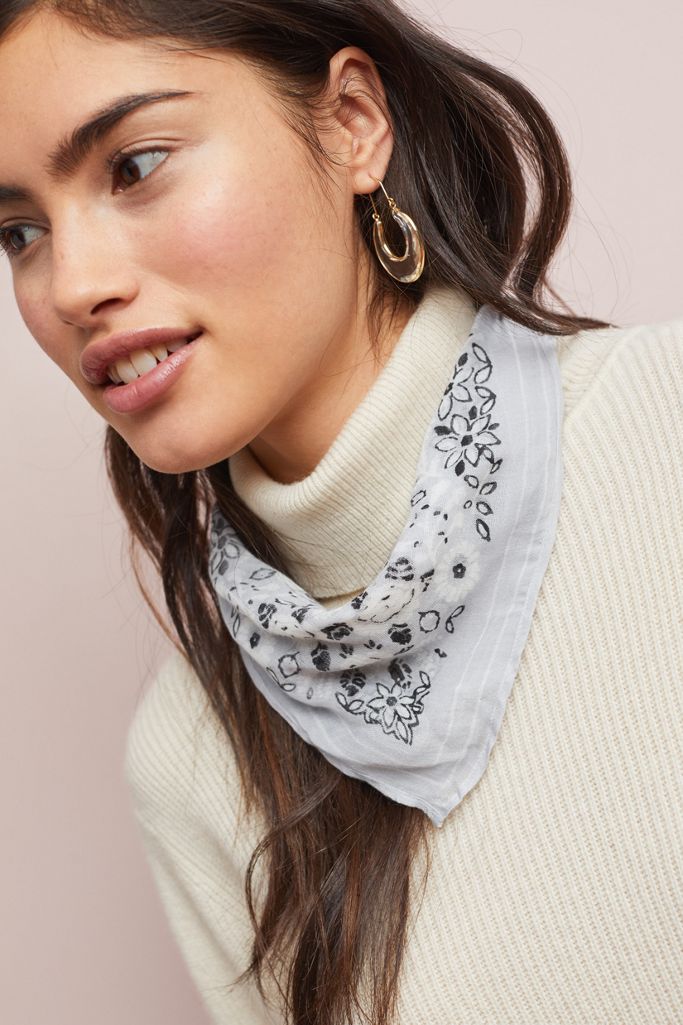 Paisley-Printed Bandana Kerchief Scarf | Anthropologie