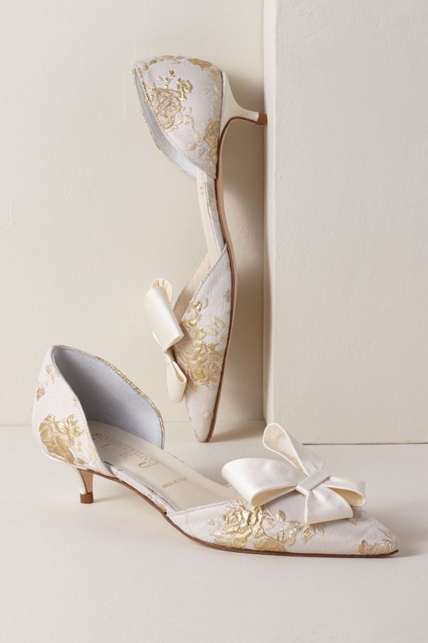 Something Bleu Cliff Kitten Heels | Anthropologie